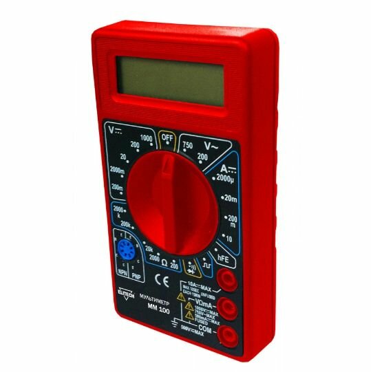 Мультиметр ELITECH ММ 150Н (1000В, 750В, 10А, 2МОм, ЖК дисплей, 0.1кг, коробка)