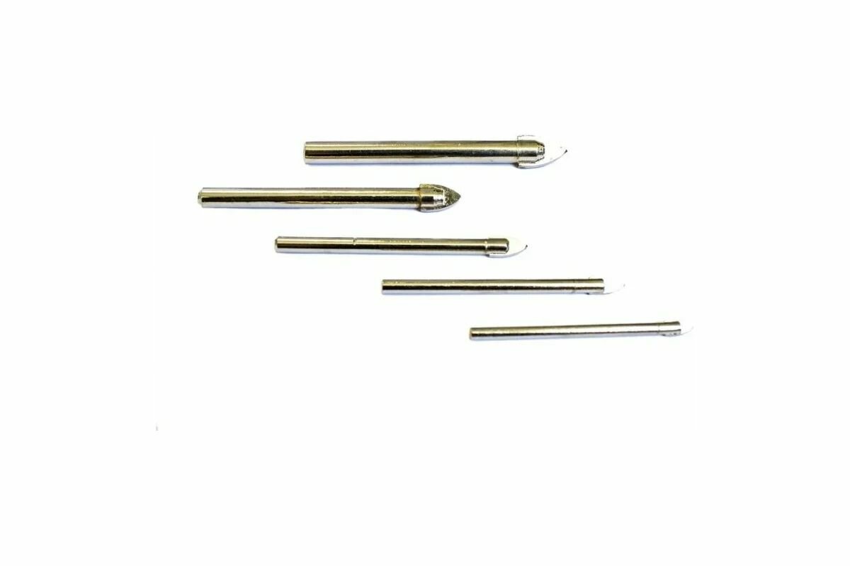 Набор сверл по стеклу и плитке 5 предметов ROCKFORCE