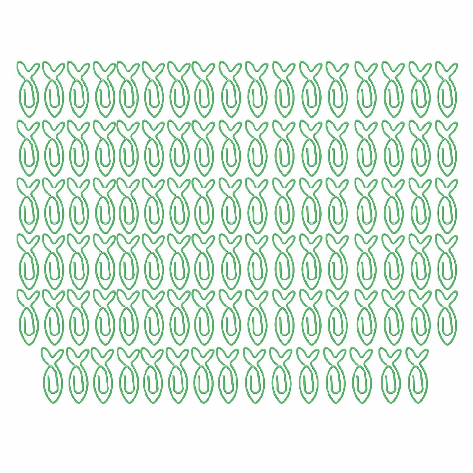 Набор из 100 милых скрепок в форме рыбки, легкие декоративные скрепки для офиса, школы