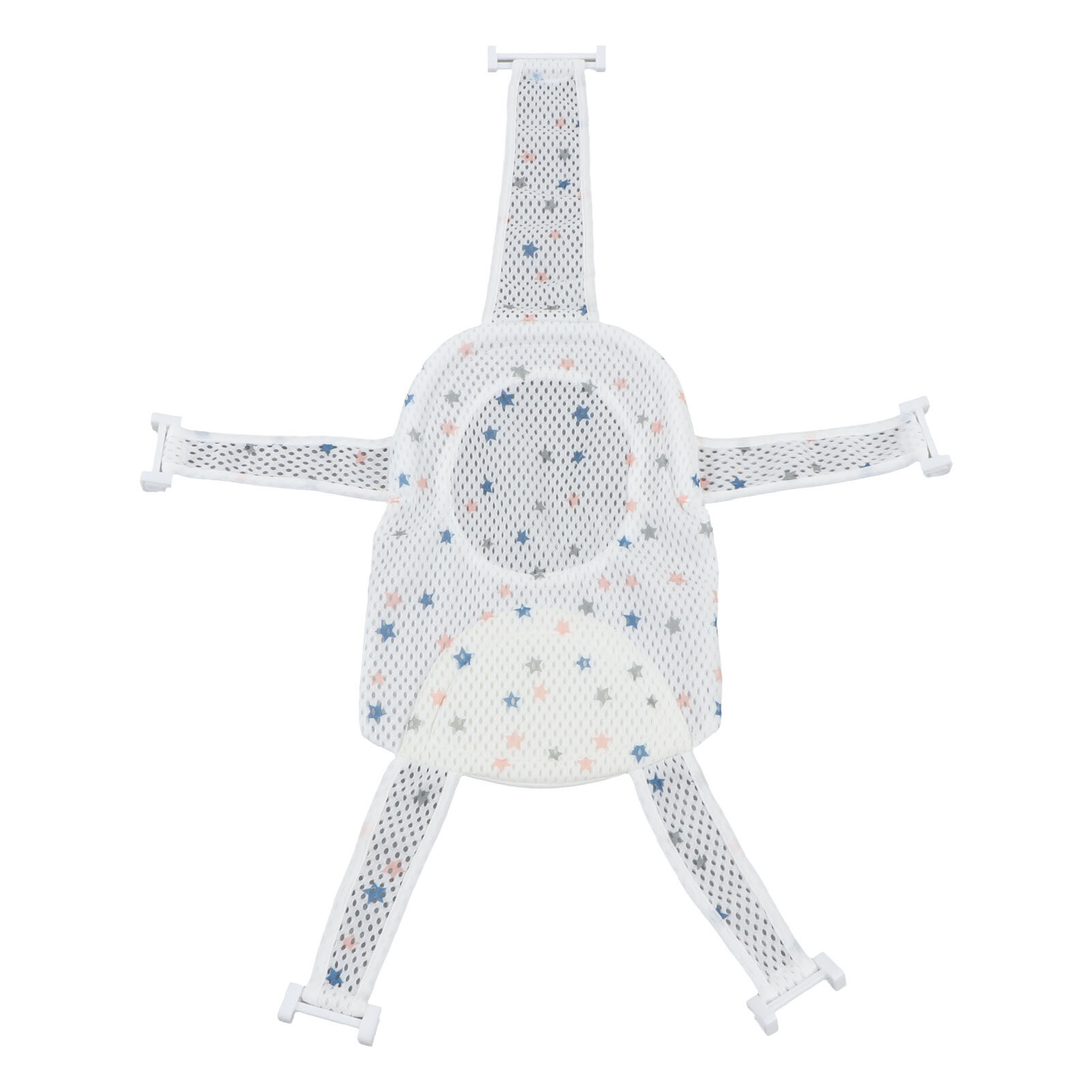 Пятиугольная сетка-подставка для купания, противоскользящая, регулируемая, универсальная, дышащая, с мягким подголовником, сетка для купания младенца Star