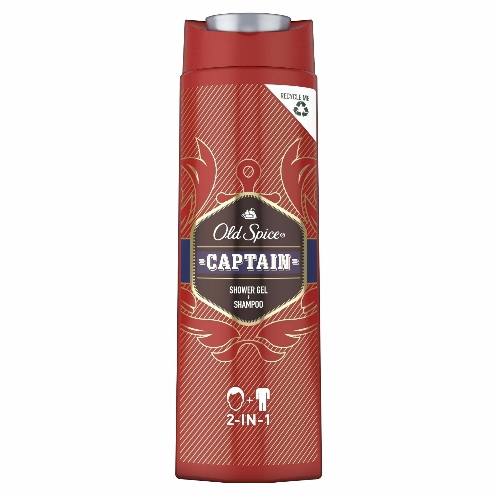 Гель для душа и шампунь Old Spice 2 в 1, Captain, 400 мл