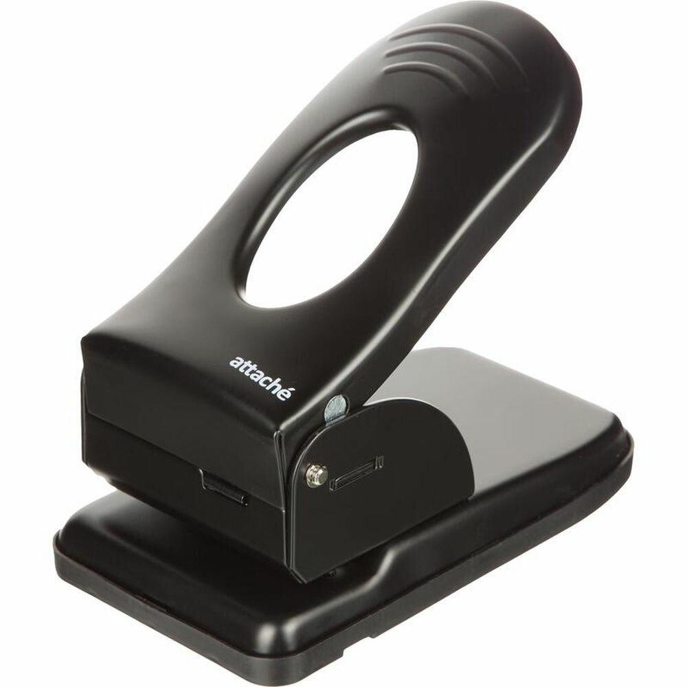 Дырокол Attache Economy металлический, до 65 листов, с линейкой, черный (JL8805)