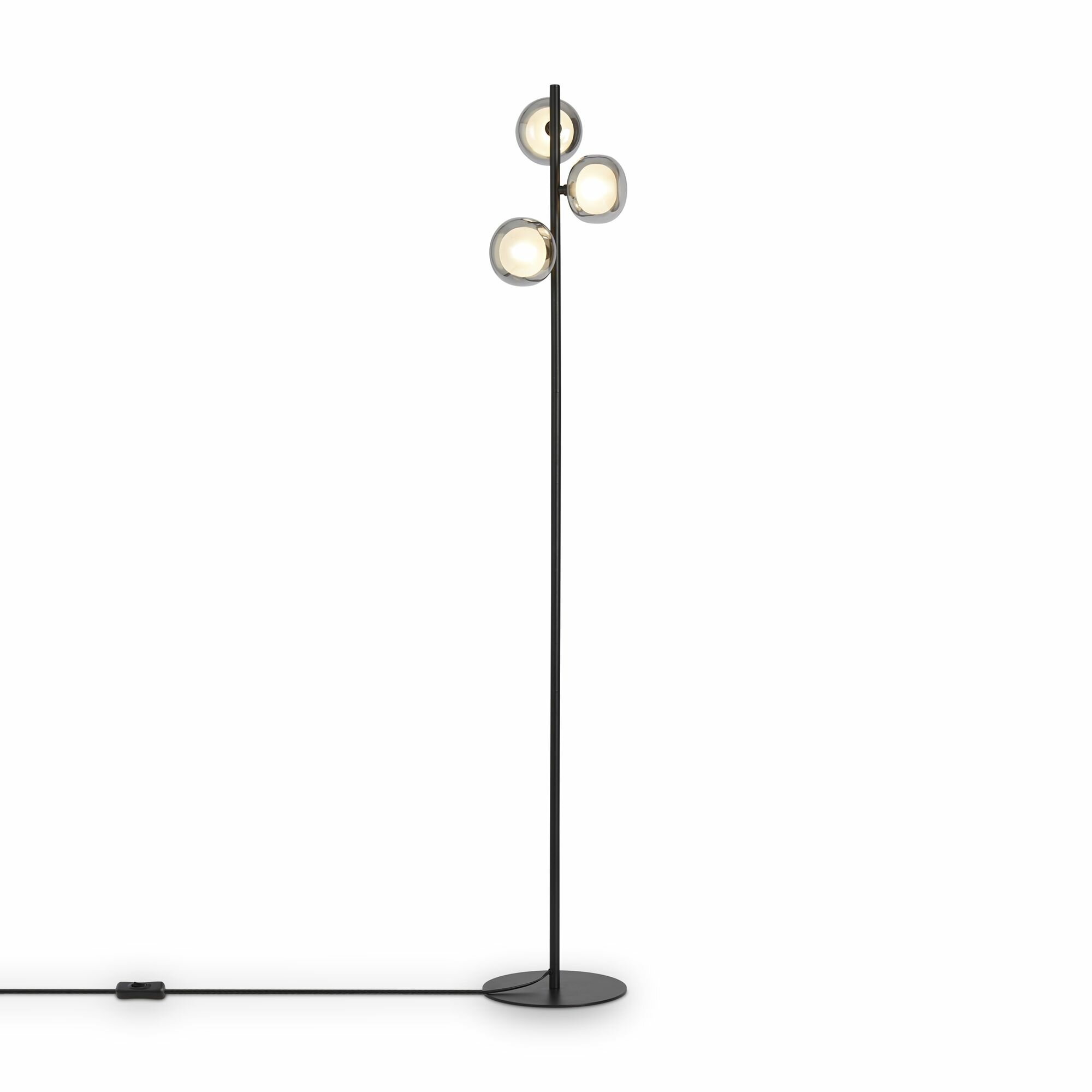 Светильник Freya Shimmer FR5435FL-03B, напольный, торшер, черный, стекло, 25Вт