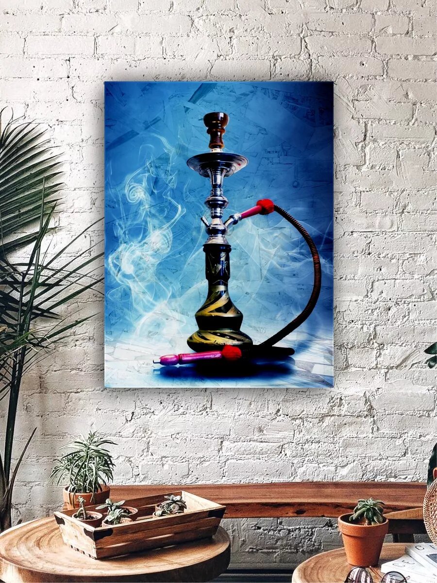 Картина на дереве OSB "Дым кальяна"