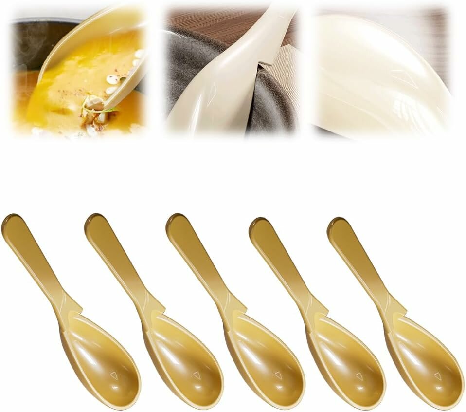 Антискользящие ложки для мисок, китайские ложки для рисового супа.