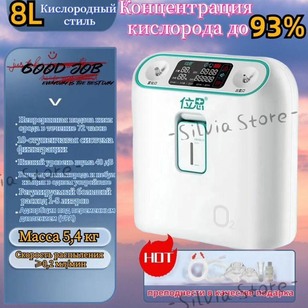 Портативный домашний концентратор кислорода с функцией небулизации и поглощения кислорода в одном устройстве