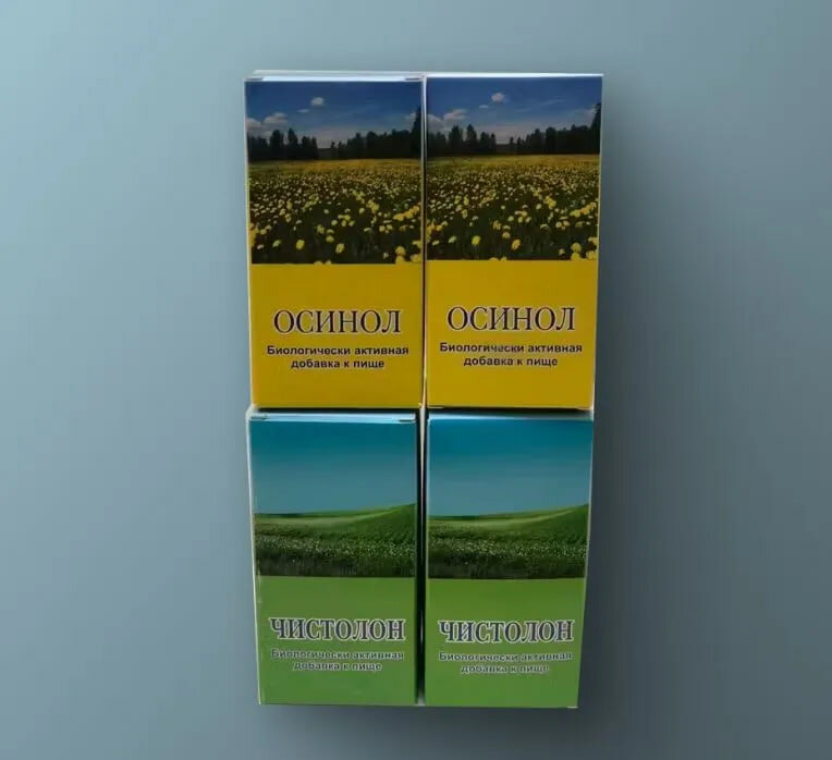 Очищающий комплекс для печени, чистолон и осинол, 4 банки