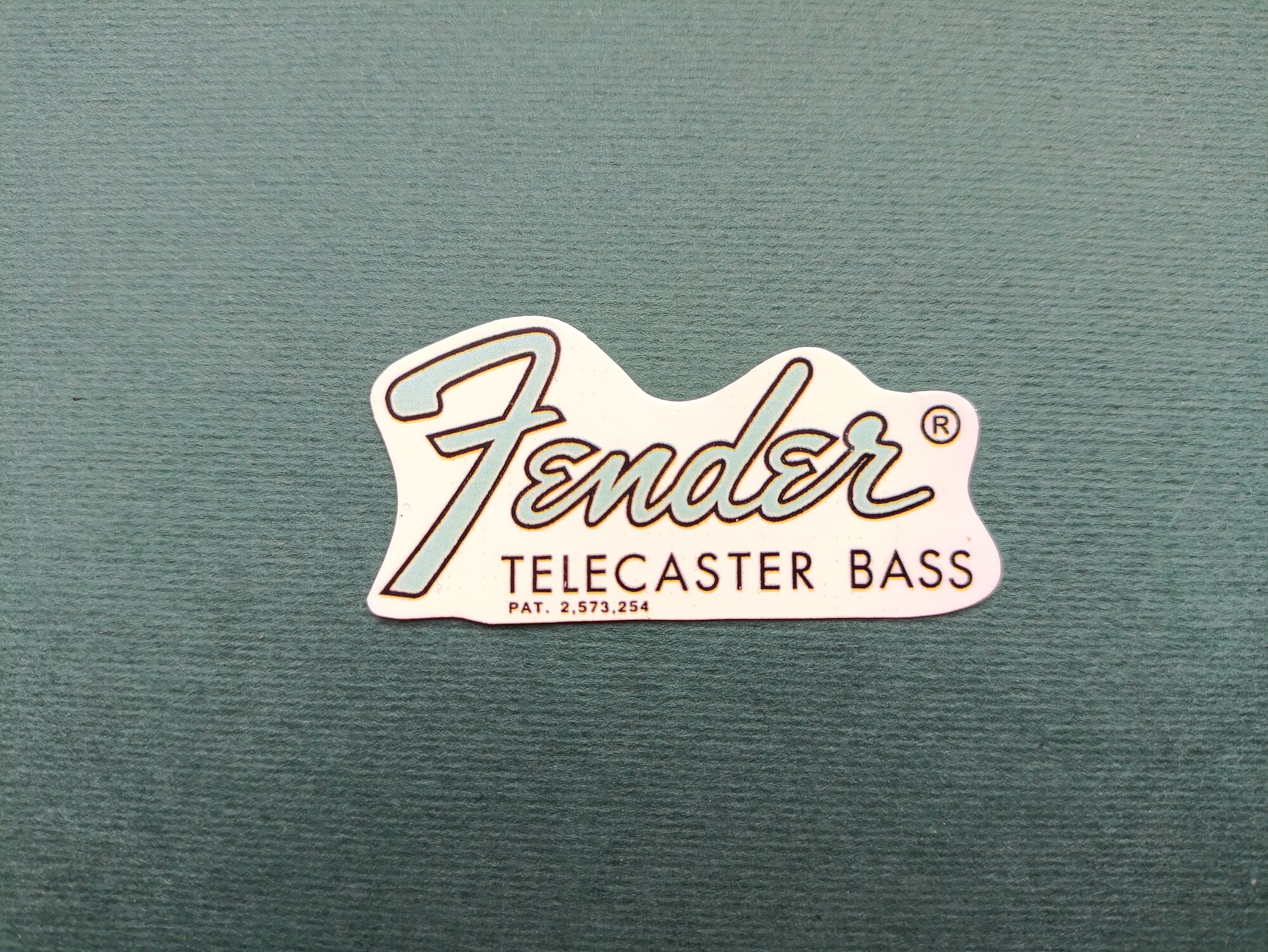 Деколь (водный перевод) на голову грифа электрогитары Fender Telecaster Bass.