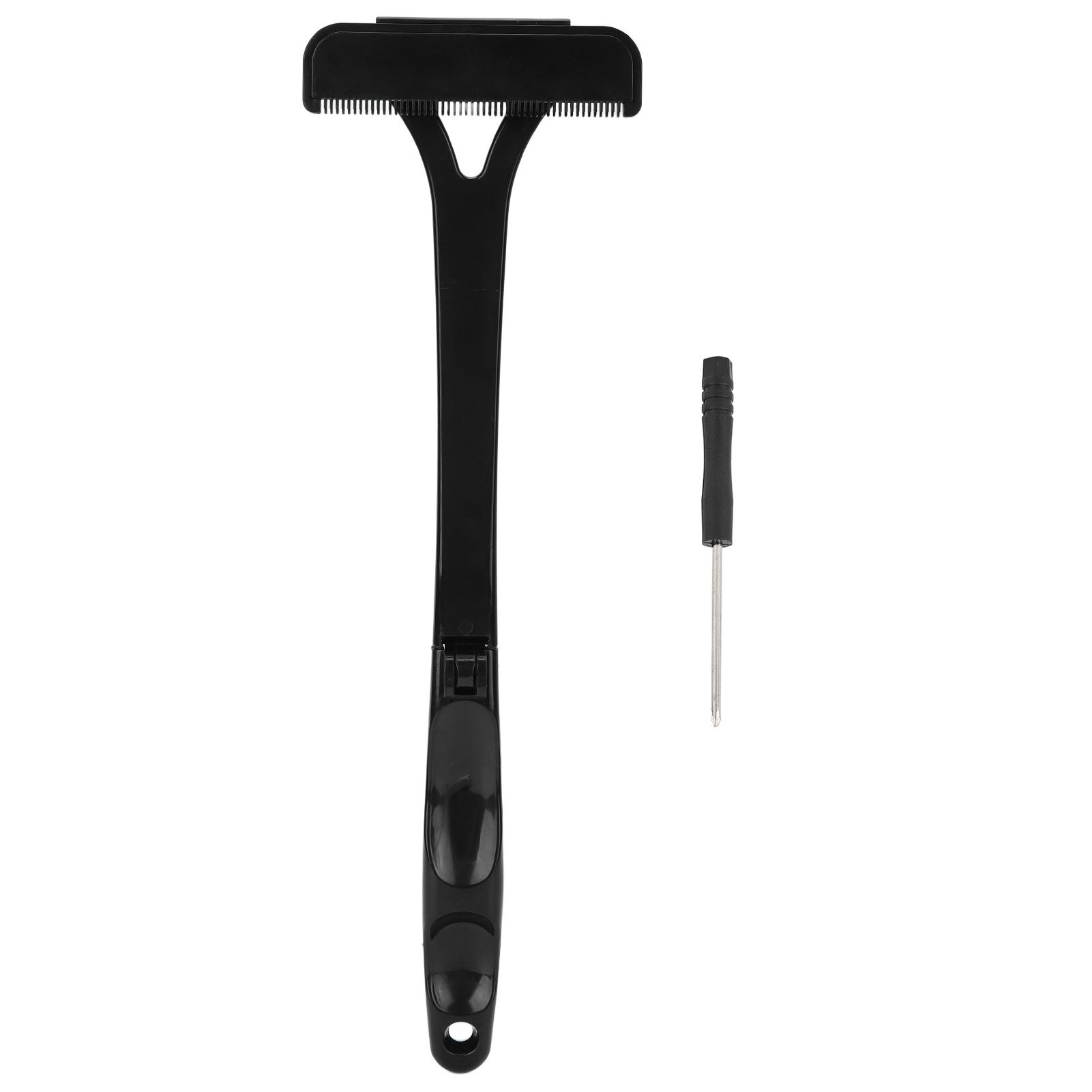 Back Blade Extra Long Handling Ручная легкая складная складная бритва для мужчин Black (без лезвия)