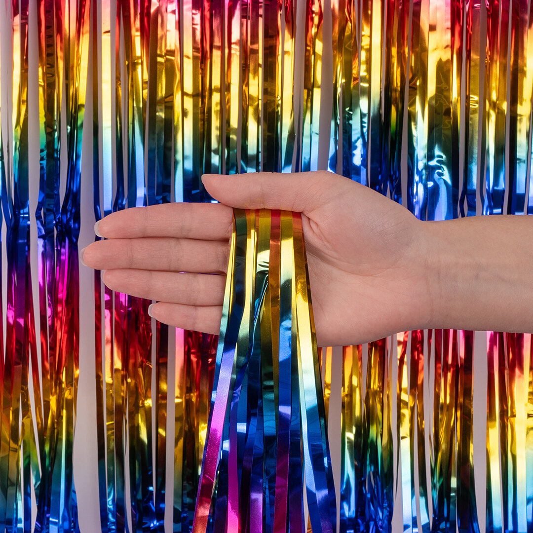 Дождик-занавес Волна веселья Радужный, градиент, 100х200 см