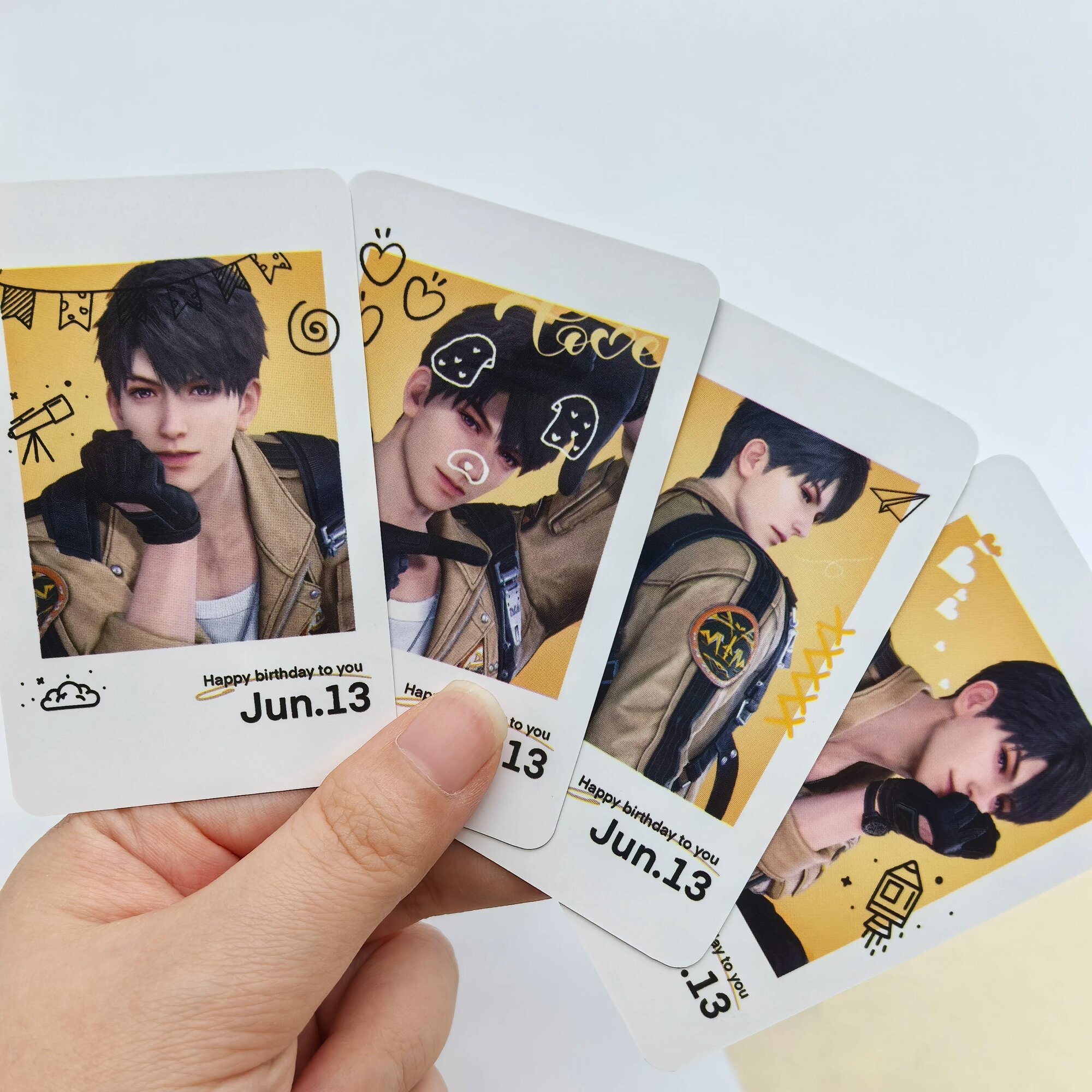 1 комплект, новая игра Love and Deepspace Caleb, красивая коллекционная открытка, открытка, подарок на день рождения для девочек, красивая игра, разноцветные карты