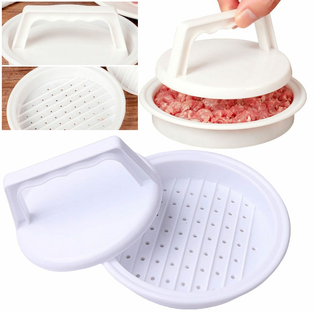 Пластиковый пресс для котлет и форма для рулета с удобной ручкой – идеальные бургеры, сэндвичи и рыбные котлеты дома