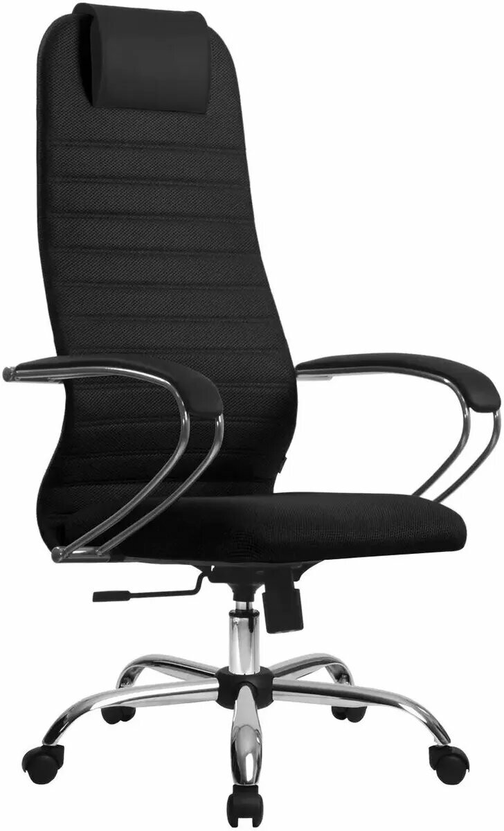 Кресло метта SU-B-10, на колесиках, сетка/ткань, 1шт. в комплекте черный [z312447811]