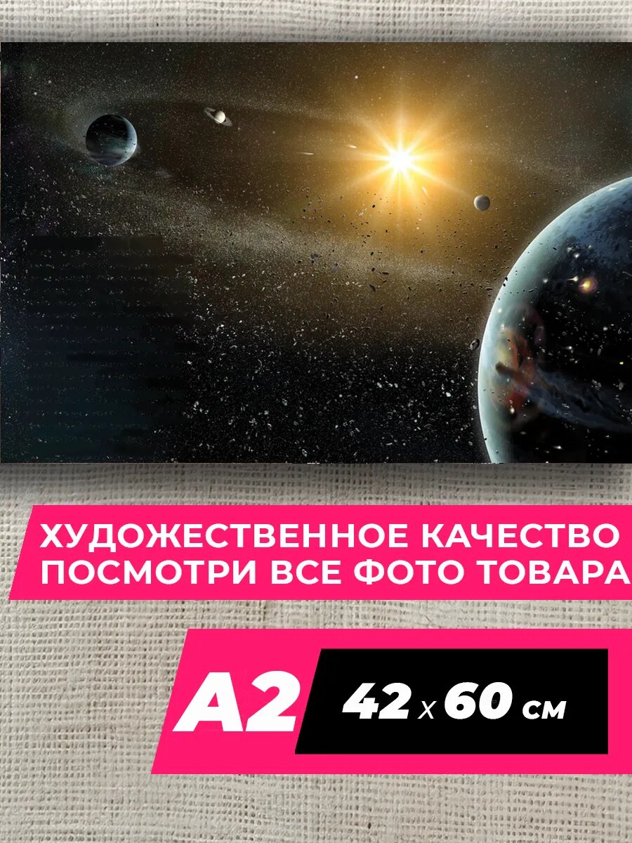 Плакат солнечная система 49 на стену размер A2