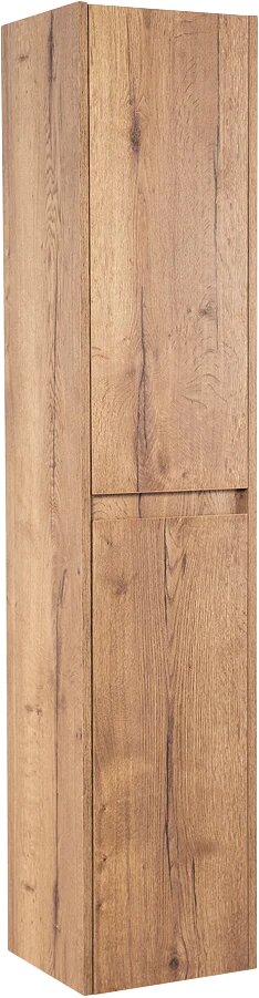 Шкаф-пенал для ванной BelBagno Крафт (Kraft) 33 R KRAFT-1600-2A-SC-RT-R подвесной, 33 см, темное дерево, матовый, с дверками