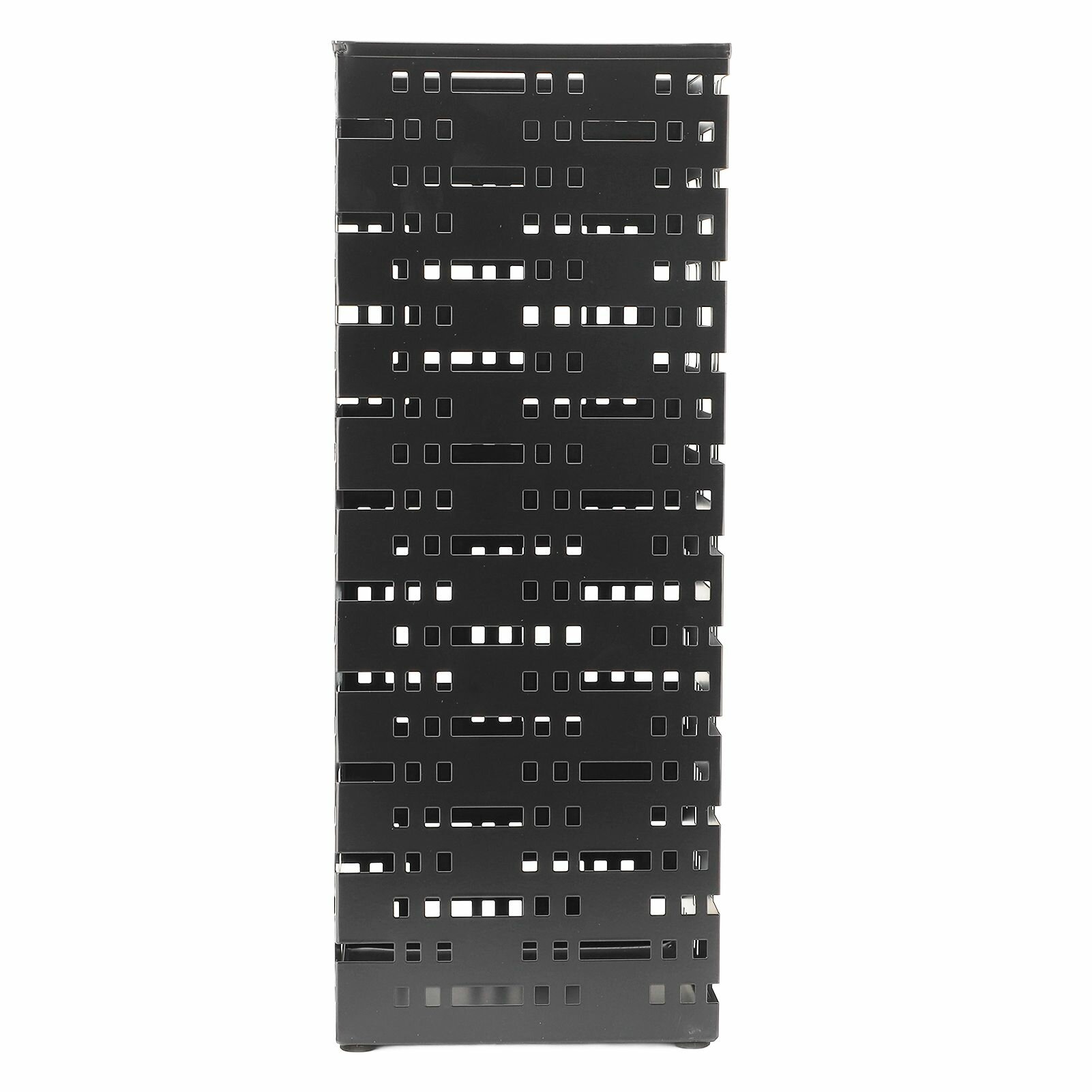 Черное металлическое ведро для зонтов