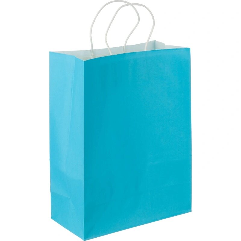 Пакет подарочный крафт 26х33х12см, 120гр, синий, GBZ087 blue