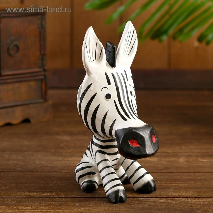 Сувенир дерево "Маленькая зебра" подставка под очки 20х14х7 см