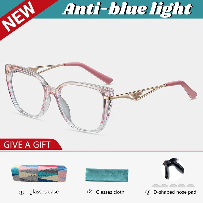 Женские очки VICKY геометрические квадратные антибликовые 87326-C6, Prescription custom