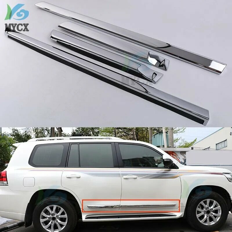 ABS Хромированный боковой молдинг двери для моделей Toyota Land Cruiser 200 LC200 2008 2009 2010 2011-2019 4шт