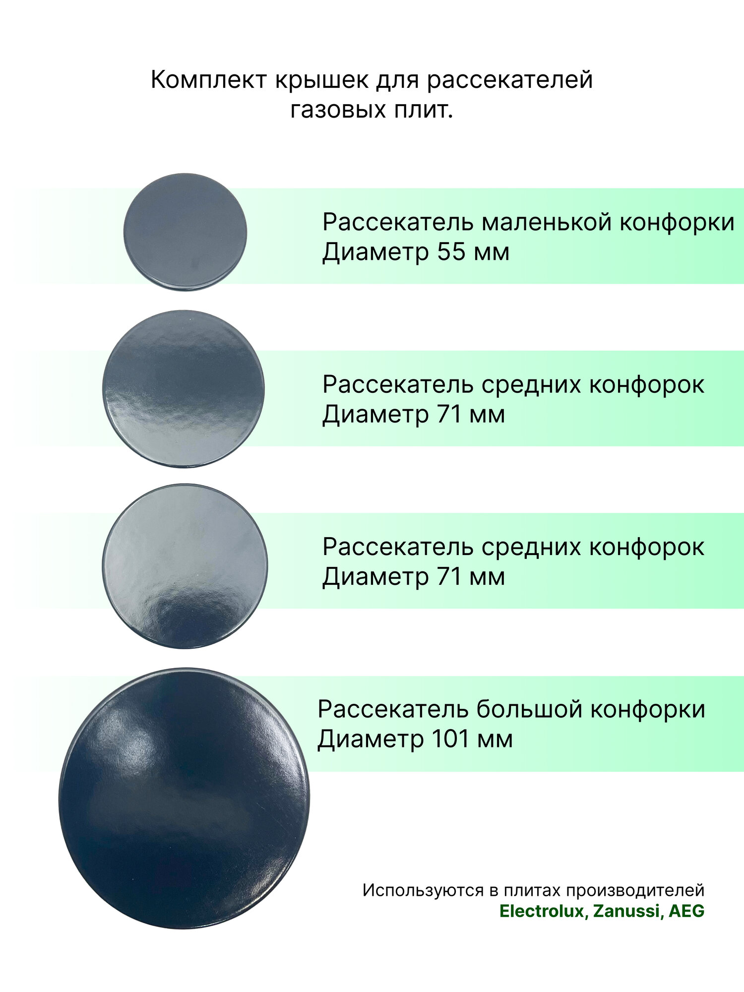 Крышки рассекателей для газовой плиты Electrolux
