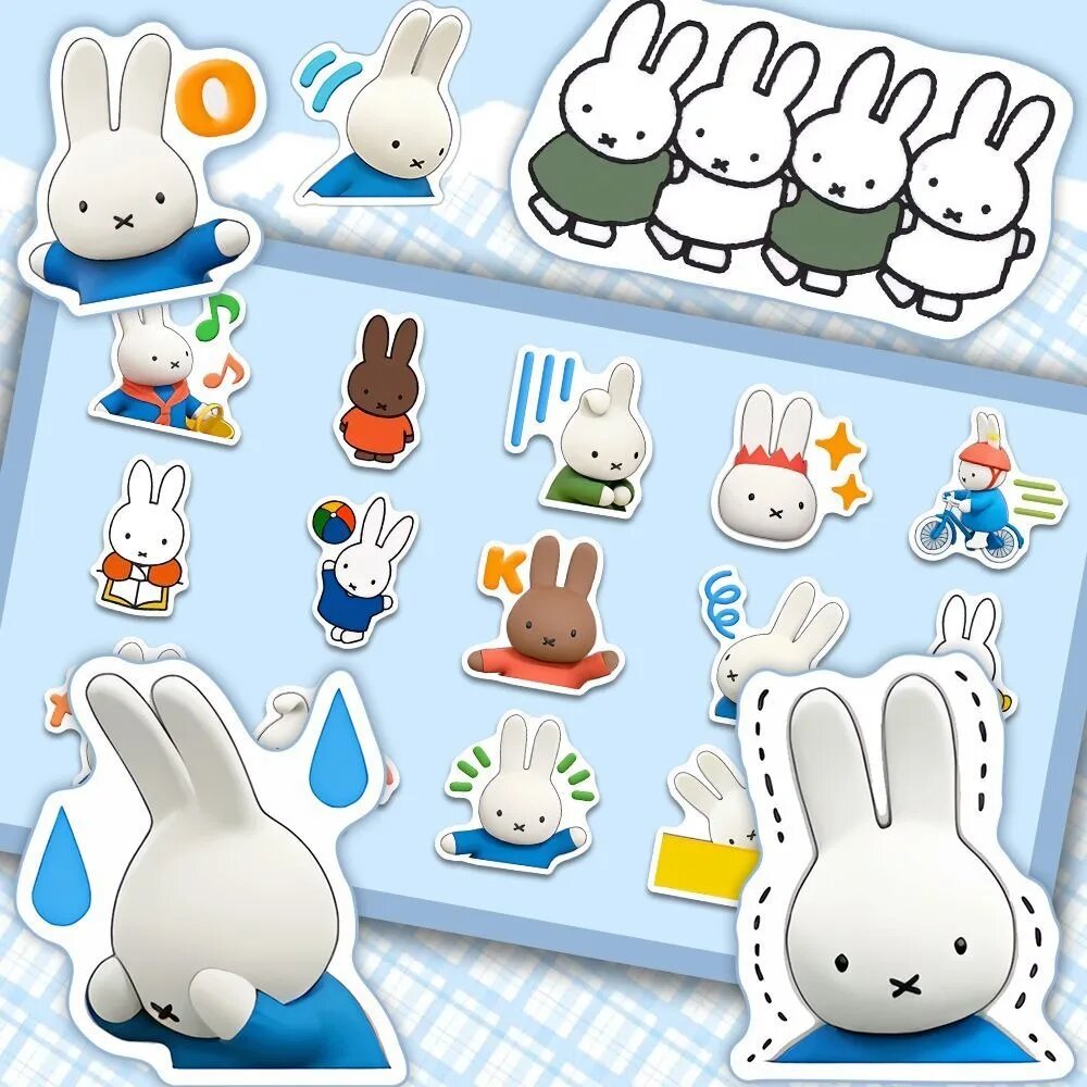 53 шт. наклейки Miffy