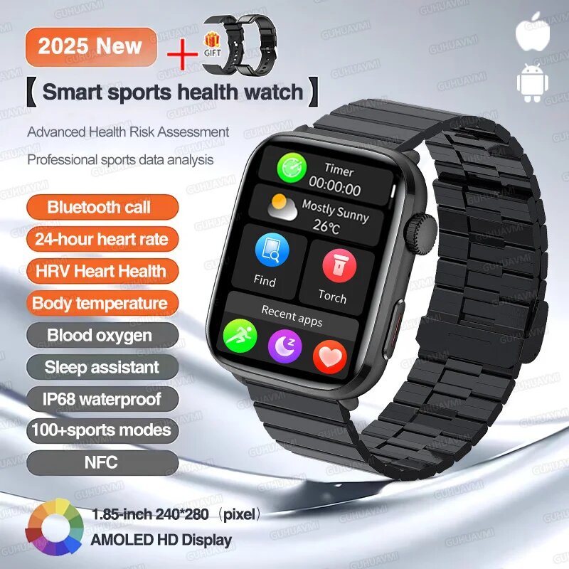 Смарт-часы DIT Smart sports health watch, Black Steel B 2A