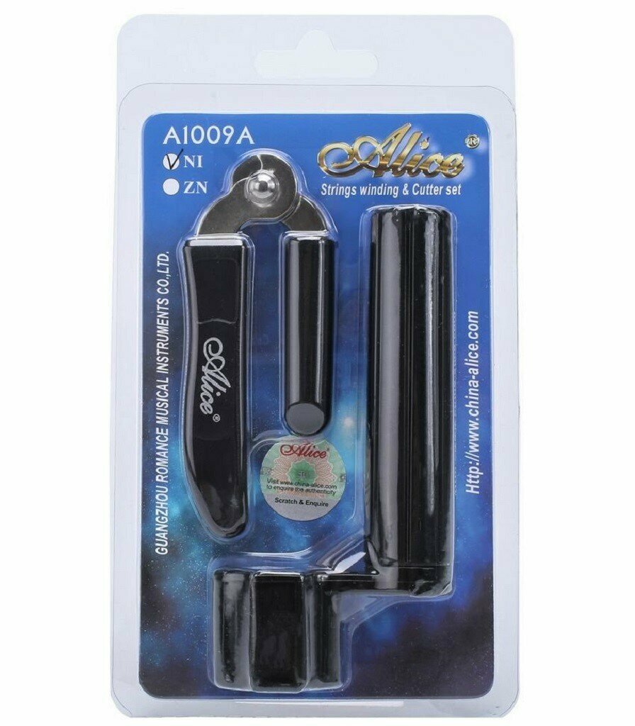 Машинка для намотки струн Alice A1009A, с кусачками, для гитары, разноцветная
