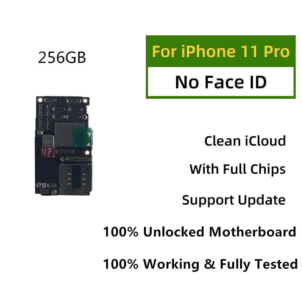 100% рабочая подлинная материнская плата для iPhone 11 Pro max, разблокирована 11pro-256g No Face