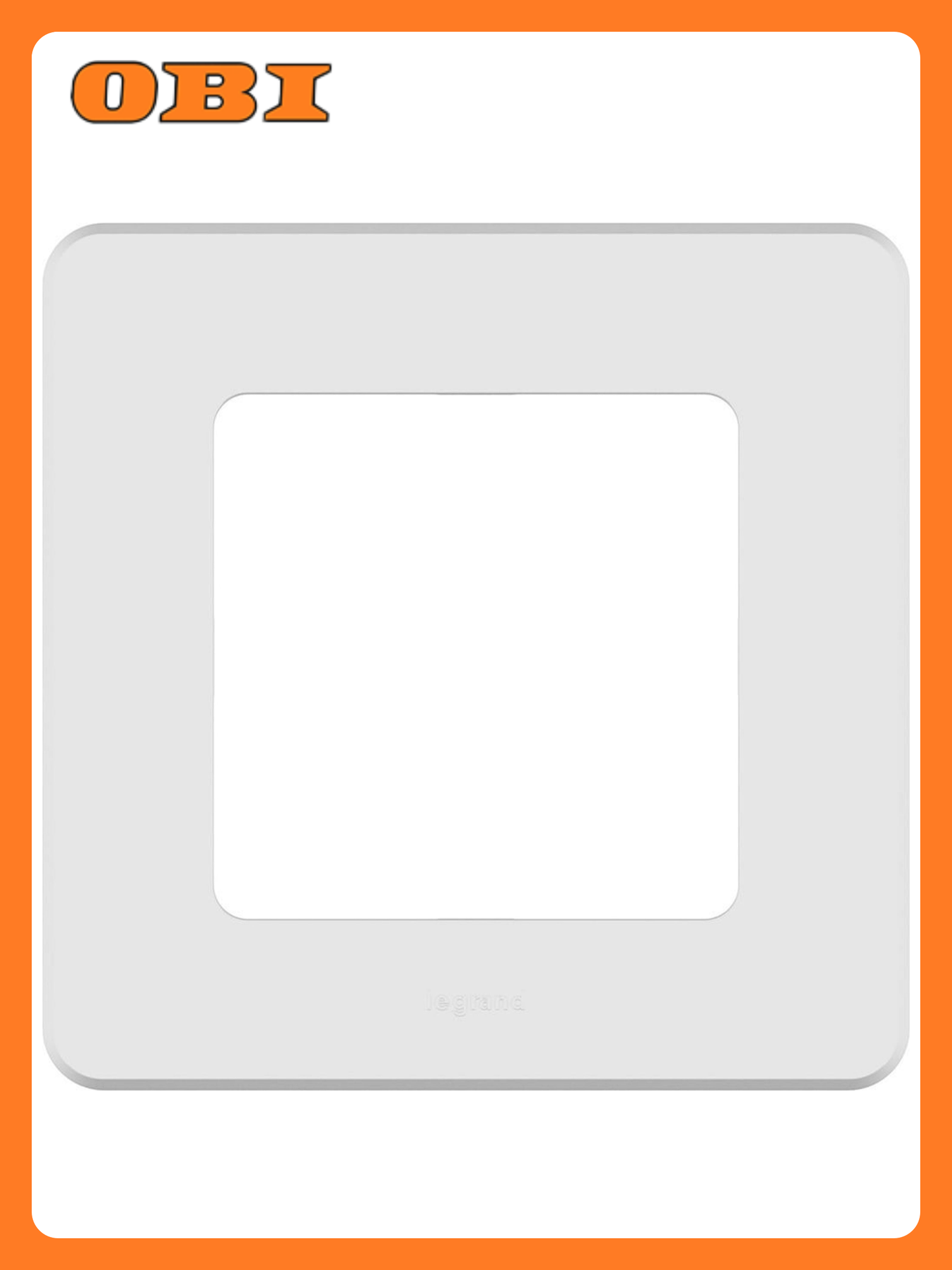 Рамка Legrand Inspiria, белая, 1 пост, ABS-пластик, крепление на защелках