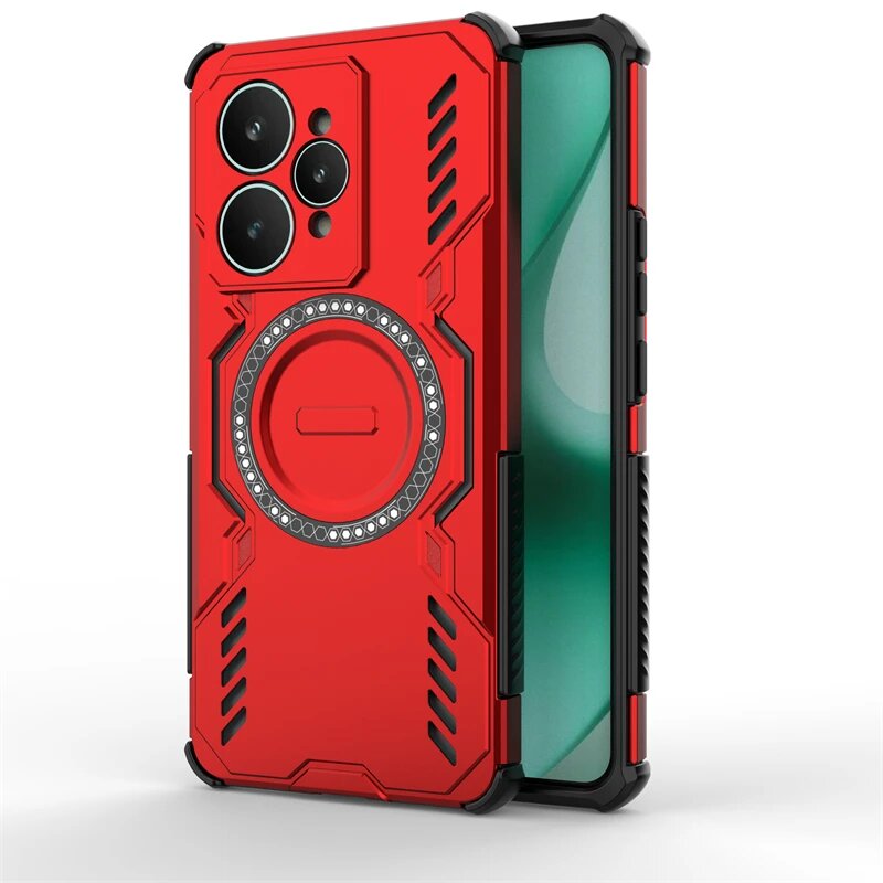 Красный противоударный чехол для Realme 15 Pro