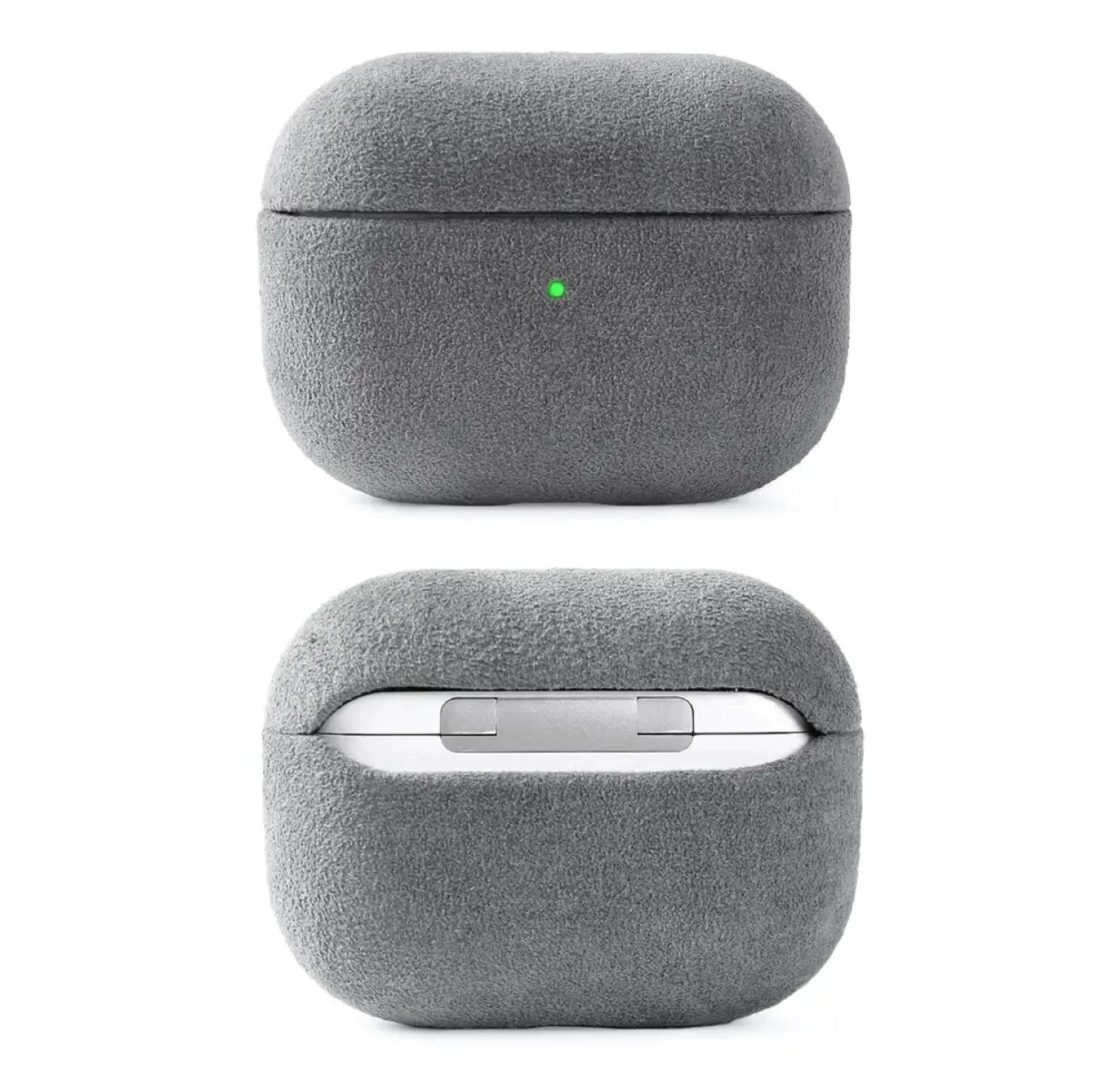 Чехол VEX ALCANTARA для AirPods Pro 3 for AirPods 4, Светло-серый