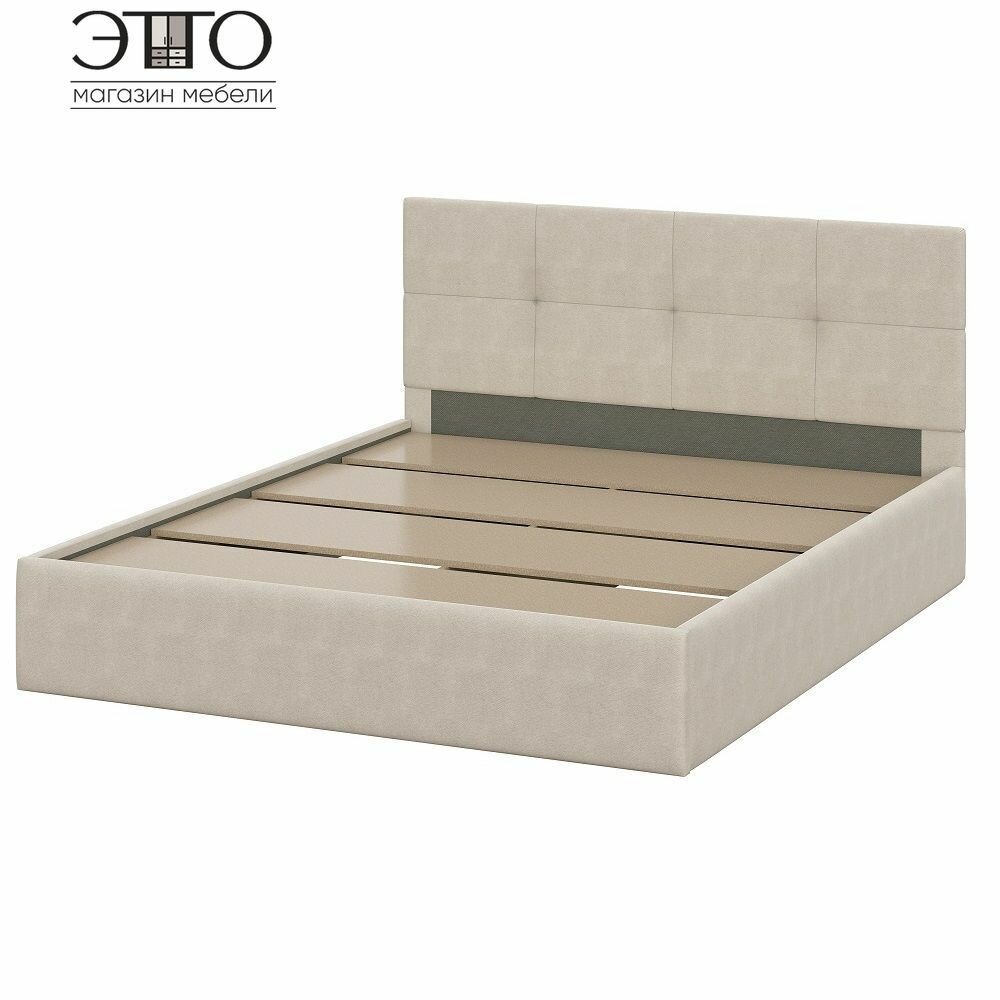 Кровать этто "Марго", двуспальная, мягкое изголовье, цвет бежевый