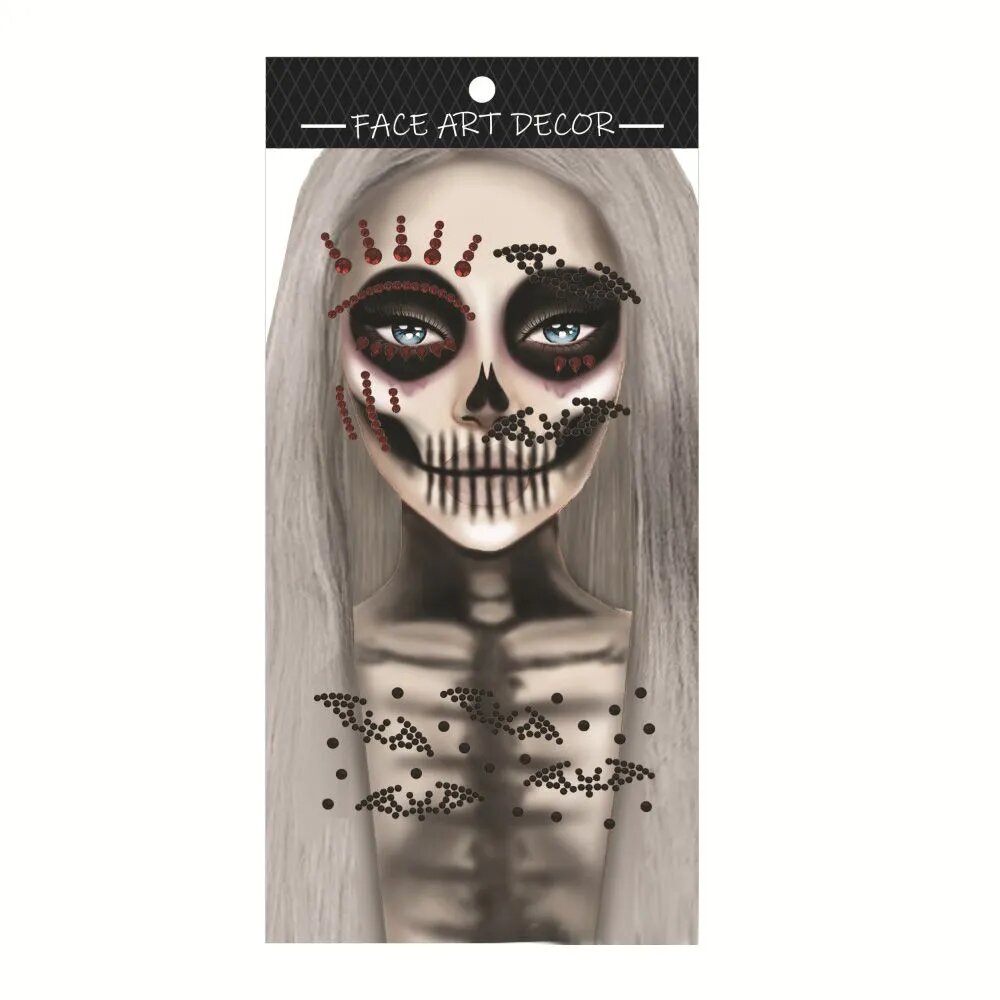 Тату на лицо светящиеся в неоне для детей и взрослых. Переводилки на хеллоуин