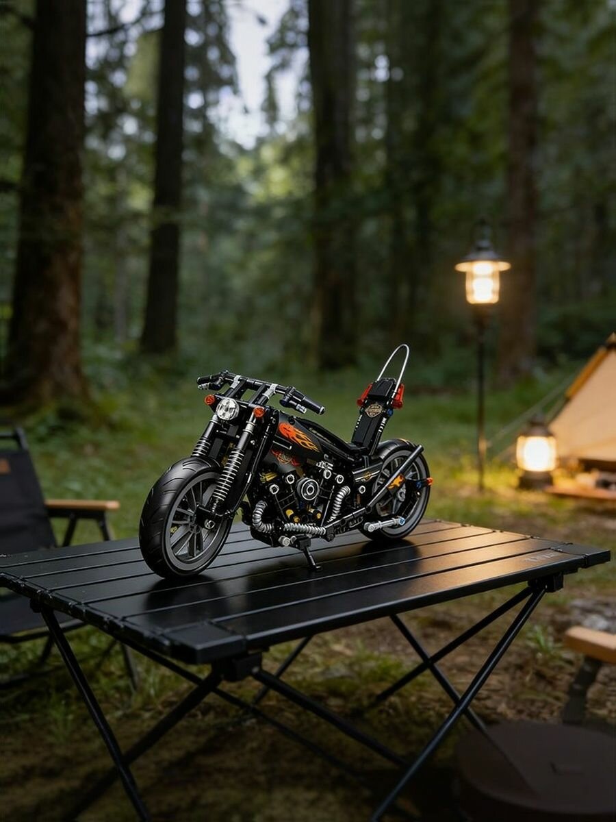 Набор для сборки большой классической модели мотоцикла Layer-18K (более 1000 деталей)