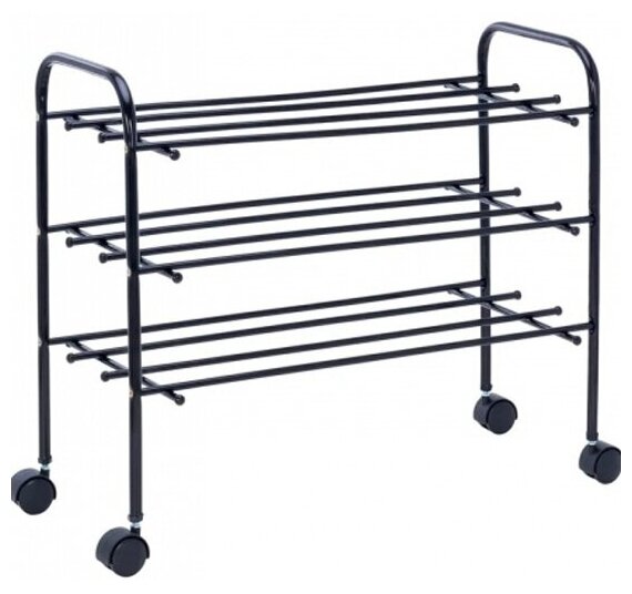 Обувница Leset Комо 3 с колесами, Черный