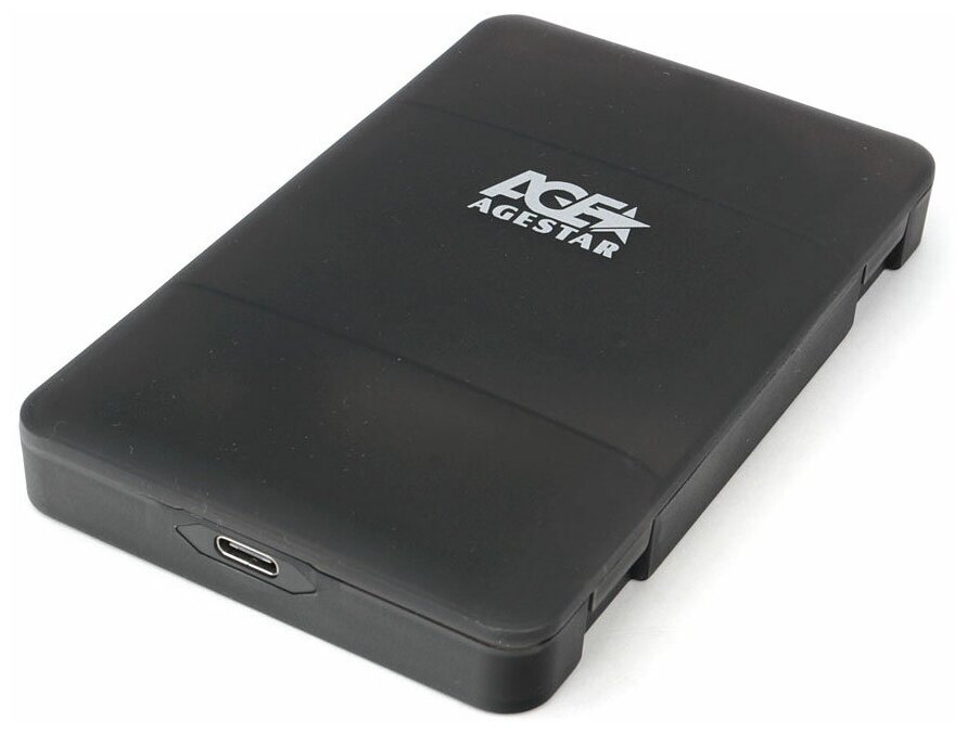 Внешний корпус USB 3.0, 2.5" SATAIII HDD/SSD AgeStar 3UBCP3C (BLACK) USB 3.0, пластик, черный, безвинтовая конструкция