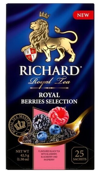 Чай черный Richard ароматизированный (Ричард) Royal Berries Selection 25 пакетиков