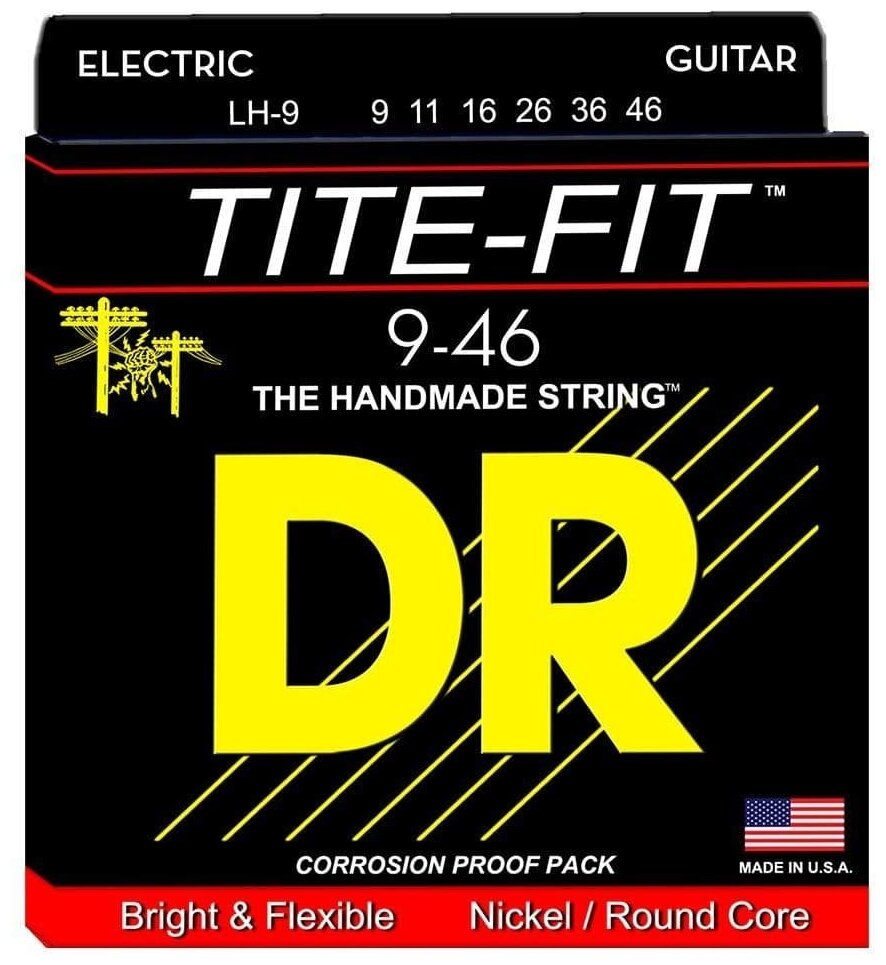 Струны для электрогитары DR Tite-Fit LH-9 9-46
