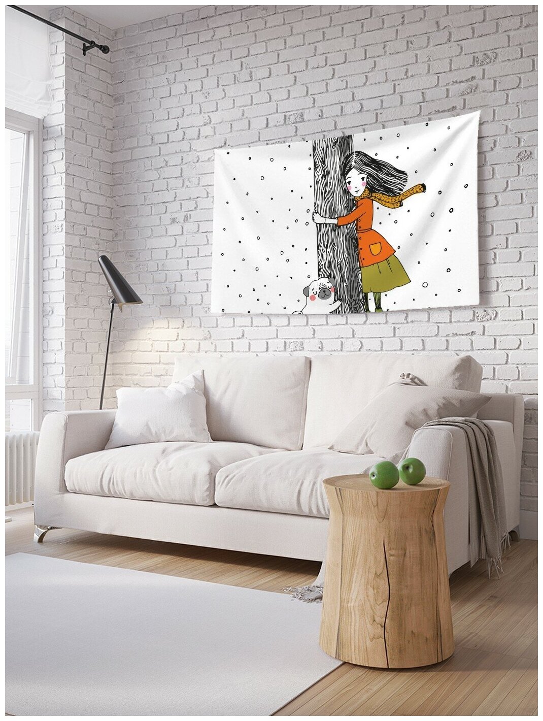 Горизонтальное фотопанно JoyArty на стену "Двойные объятия", 100x150 см