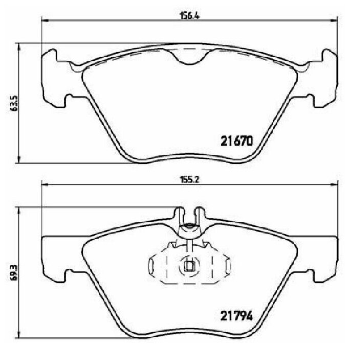 Колодки тормозные, комплект передний
