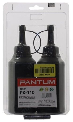 Тонер Pantum PX-110 черный флакон 2x (в компл:2 чипа) для принтера P2000/M5000/M6000
