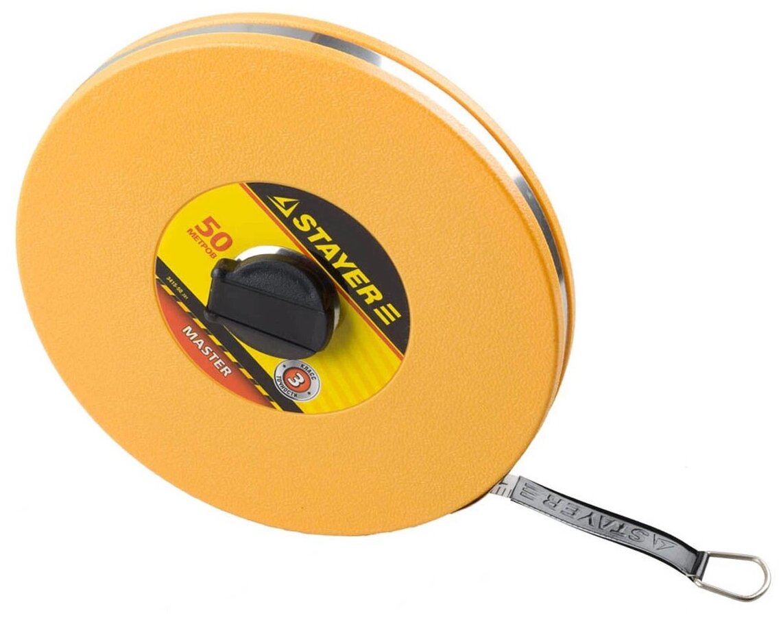 STAYER 50 м мерная лента с фиберглассовым полотном