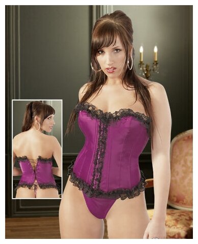 Бордовый корсет Cottelli Collection, размер L