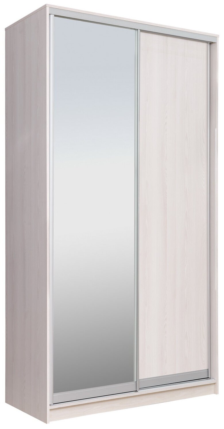 Шкаф-купе Elgon 138 РГ -5.02 ДЗ (ясень снежный/хром), 138х45х240 см