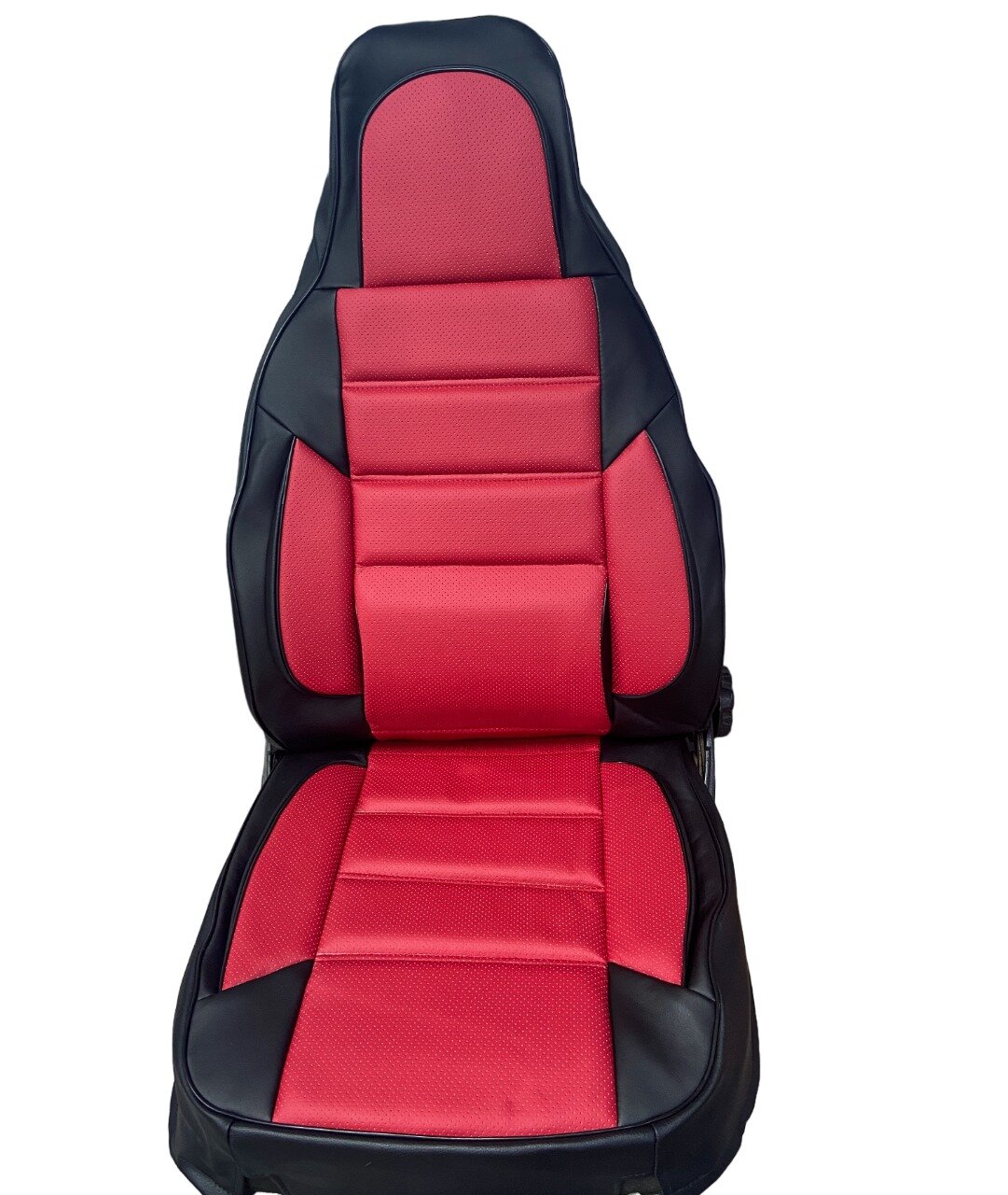 Авточехлы оригинальные c анатомией для Lada Priora 2 (Седан) (2014-2018), Экокожа, Красно-Черная