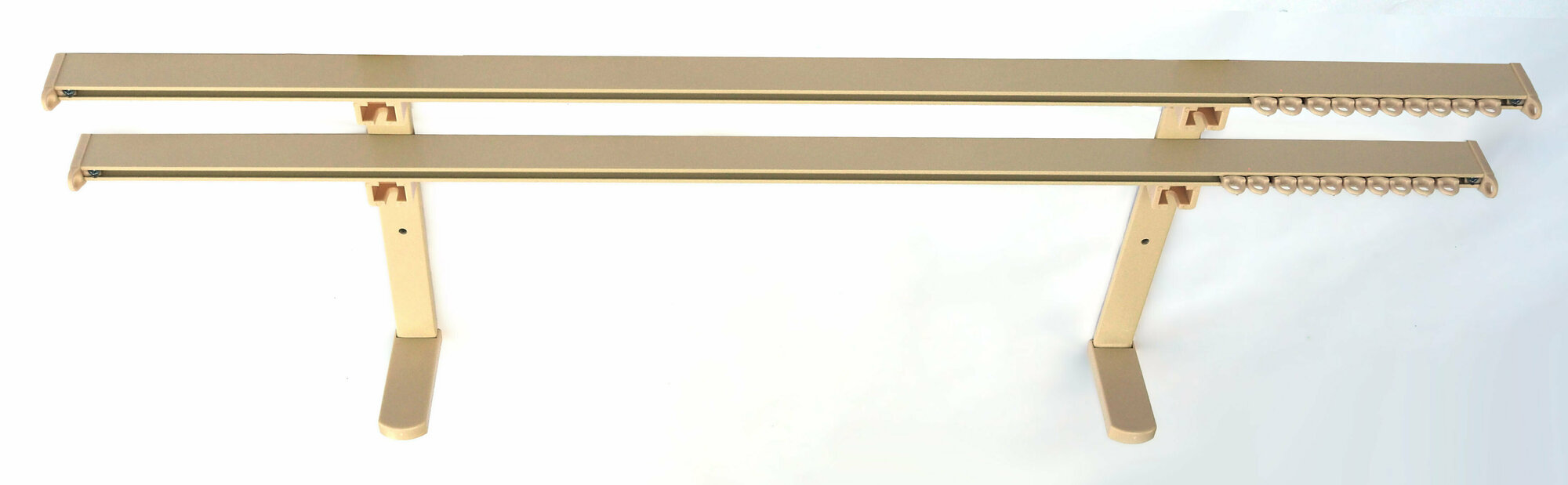 Профильный карниз для штор Симпл двухрядный ваниль