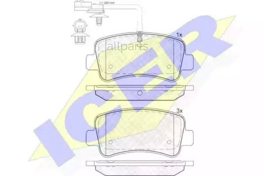 ICER 142001 142001 колодки дисковые задние!\ Opel Movano 2.3CDTi FWD 10>