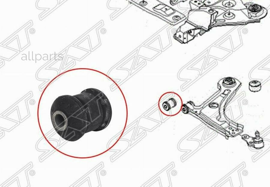 SAT ST-96378346 Сайлентблок рычага Chevrolet Lacetti 04-13 / Daewoo Lacetti 04-09