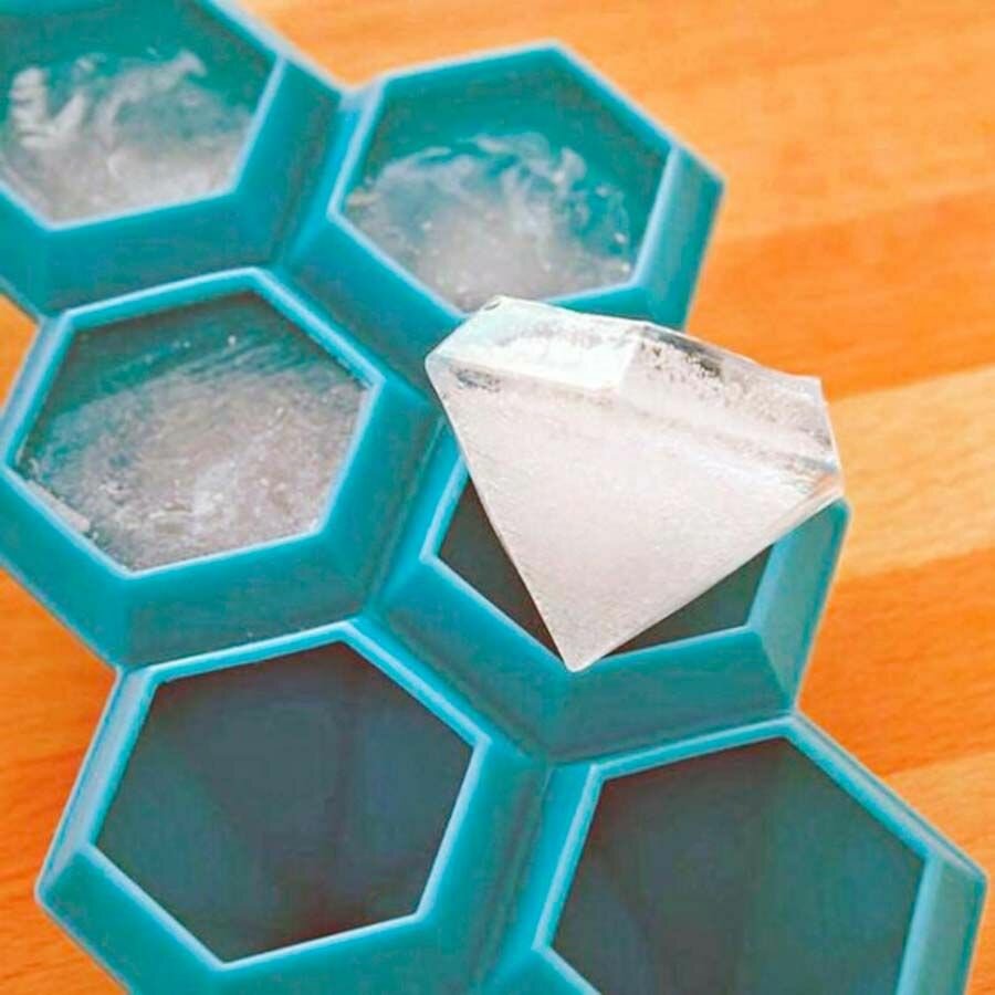 Силиконовая форма для льда в форме алмазов бриллиантов